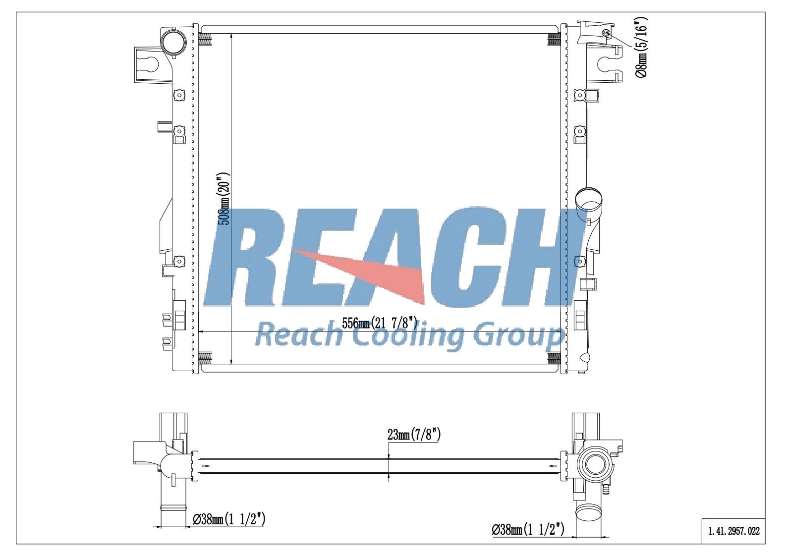 REACH 41-2957 Radiator for 17-07 Jeep Wrangler; 18 Jeep Wrangler JK ...