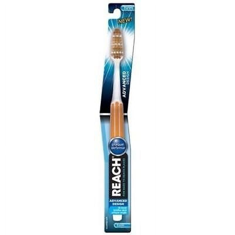 REACH Advanced Design Toothbrush IFF17 with Toothbrush Cap, Angled Neck ...