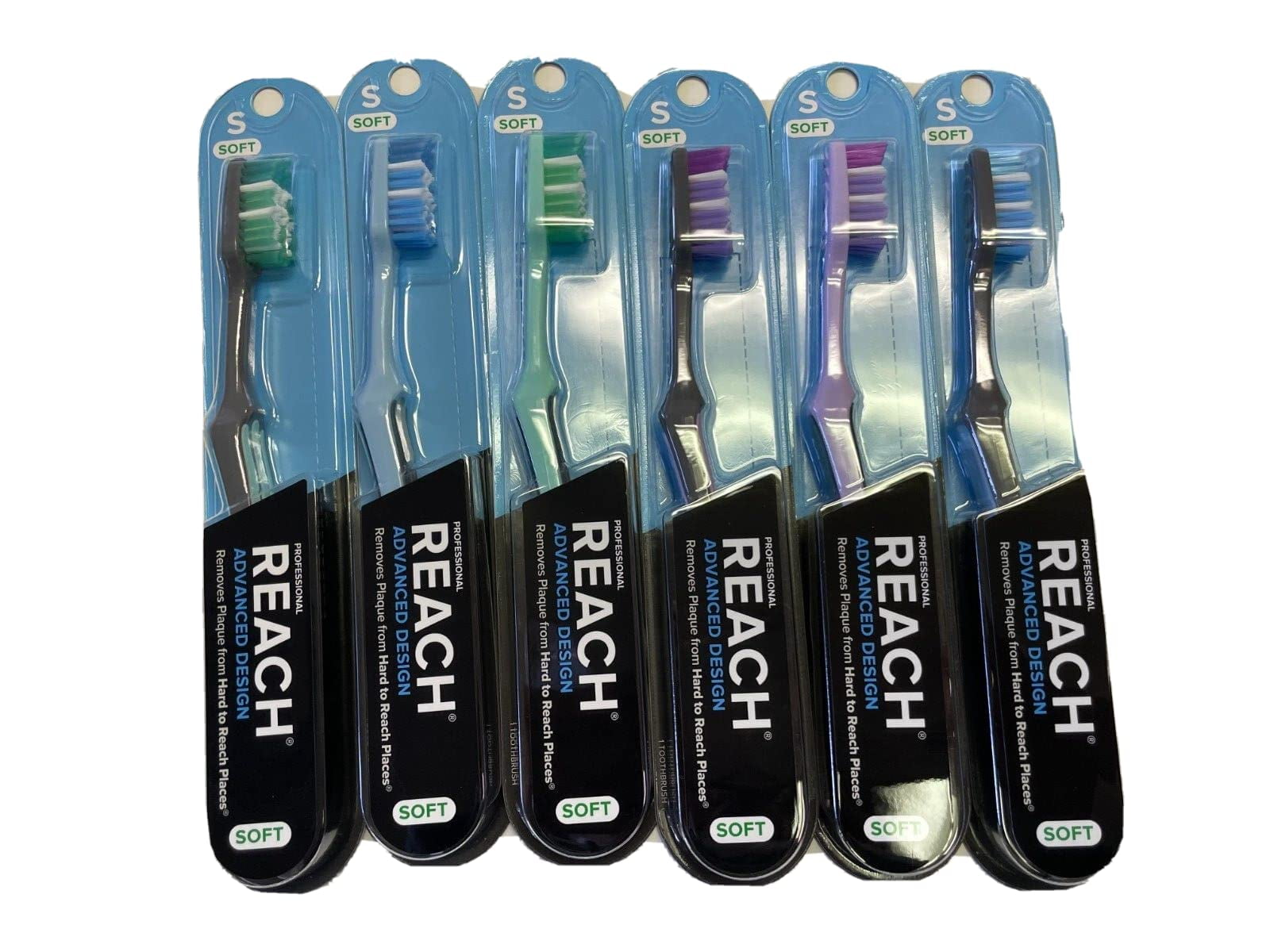 REACH Advanced Design Toothbrushes STF9 Soft Full Head Value Pack 2 ea ...