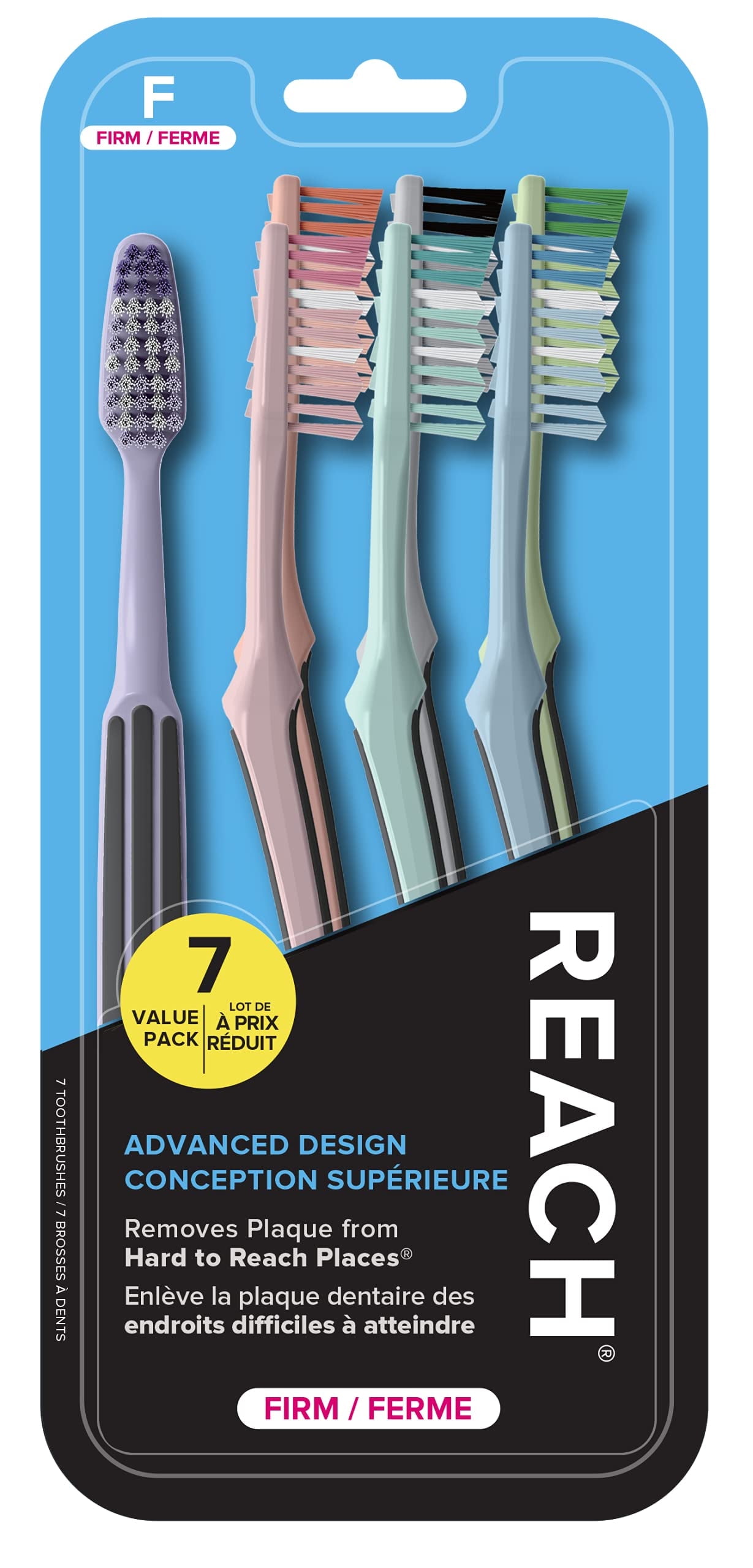 REACH Crystal Clean Adult Toothbrush, Medium - Walmart.com