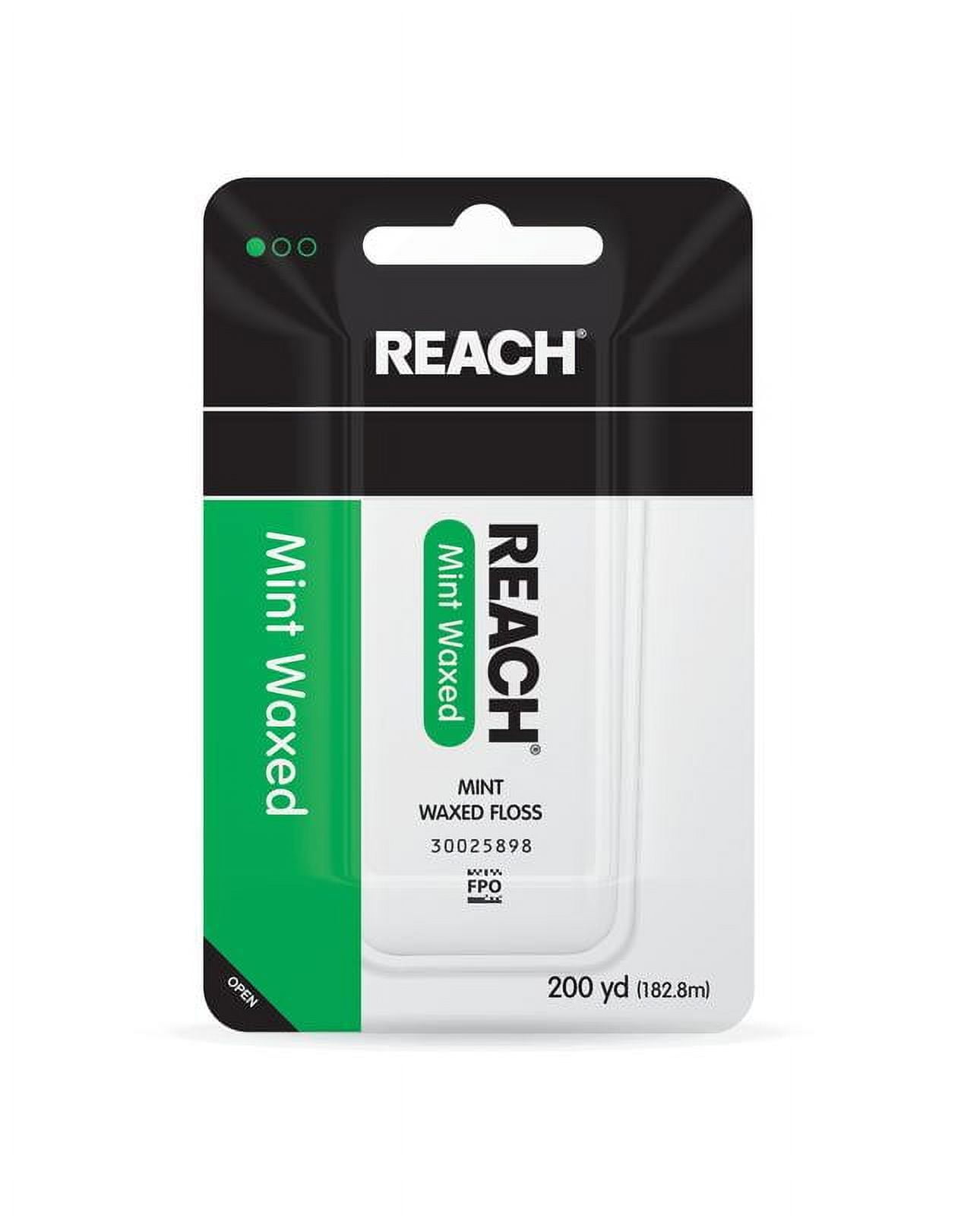 Reach Mint Waxed Dental Floss 200Yd for Oral Hygiene, Flossing Between ...