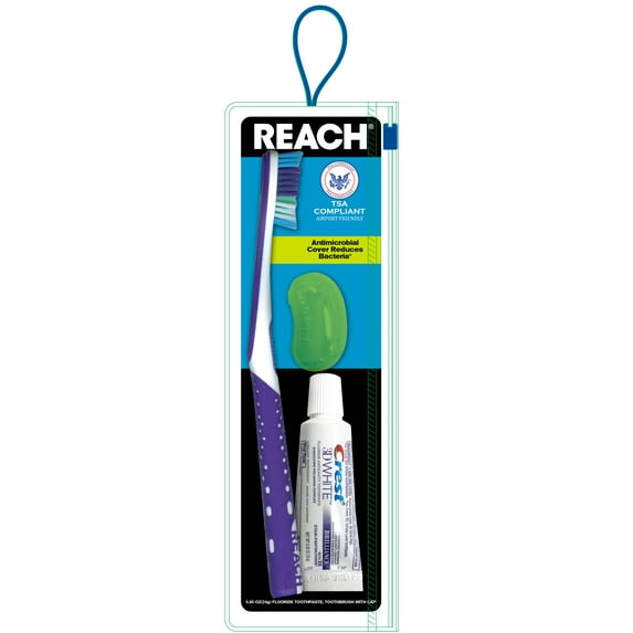 REACH Dental Hygiene Travel Ready Kit, 4 Piece with Ultra Clean ...