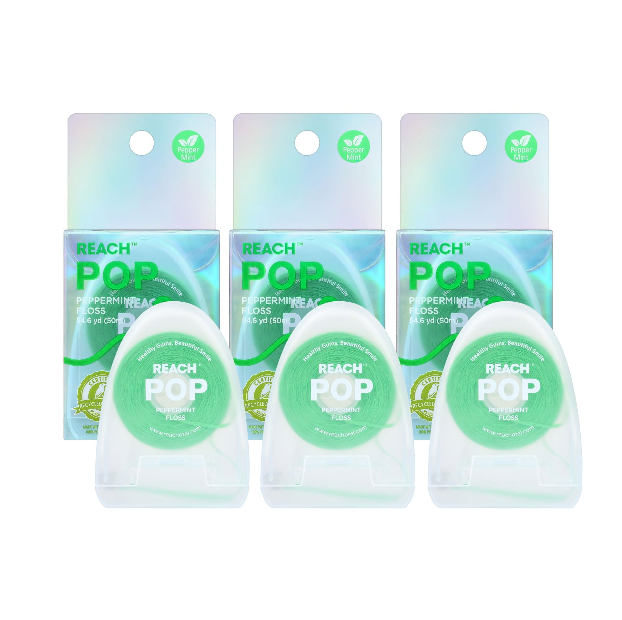 REACH POP Dental Floss, OIF8 Peppermint, Plaque Remover for Teeth ...