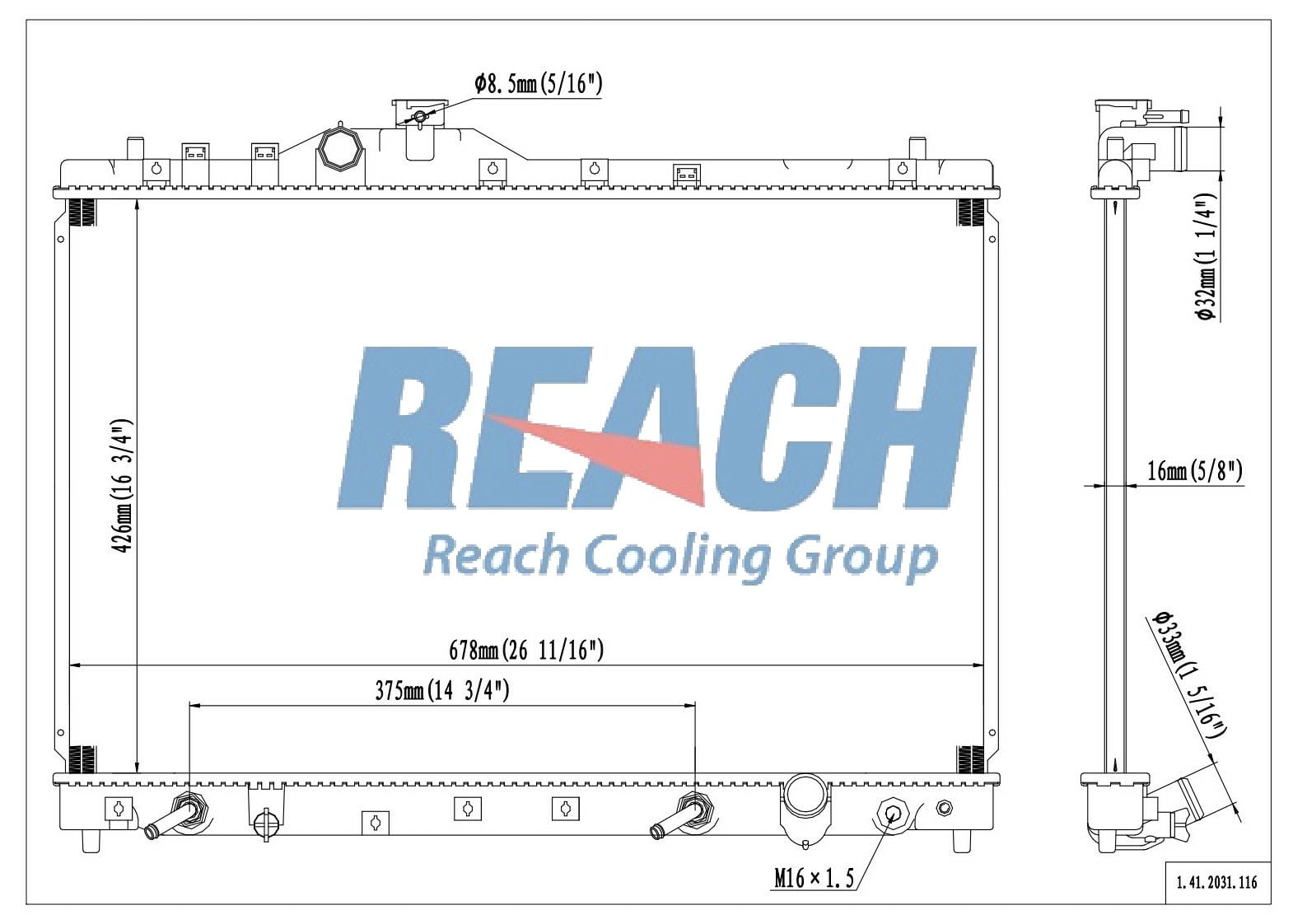 REACH Radiator 41-2031 - Aluminum Core - Fits 98-96 Acura TL - Walmart.com