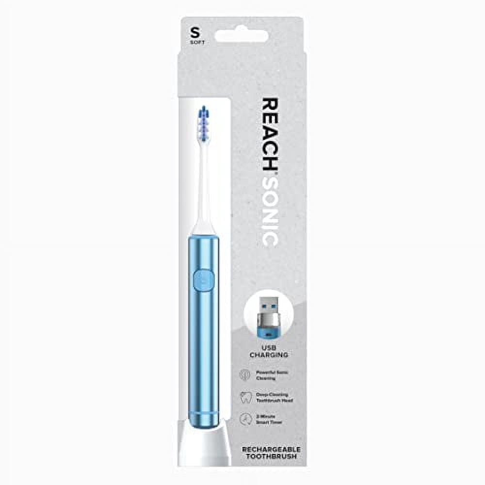 REACH Sonic USB Electric Toothbrush, Soft, Includes Toothbrush Handle ...