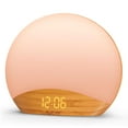 REACHER Wood Grain Sunrise Alarm Clock and Sound Machine Nightlight ...