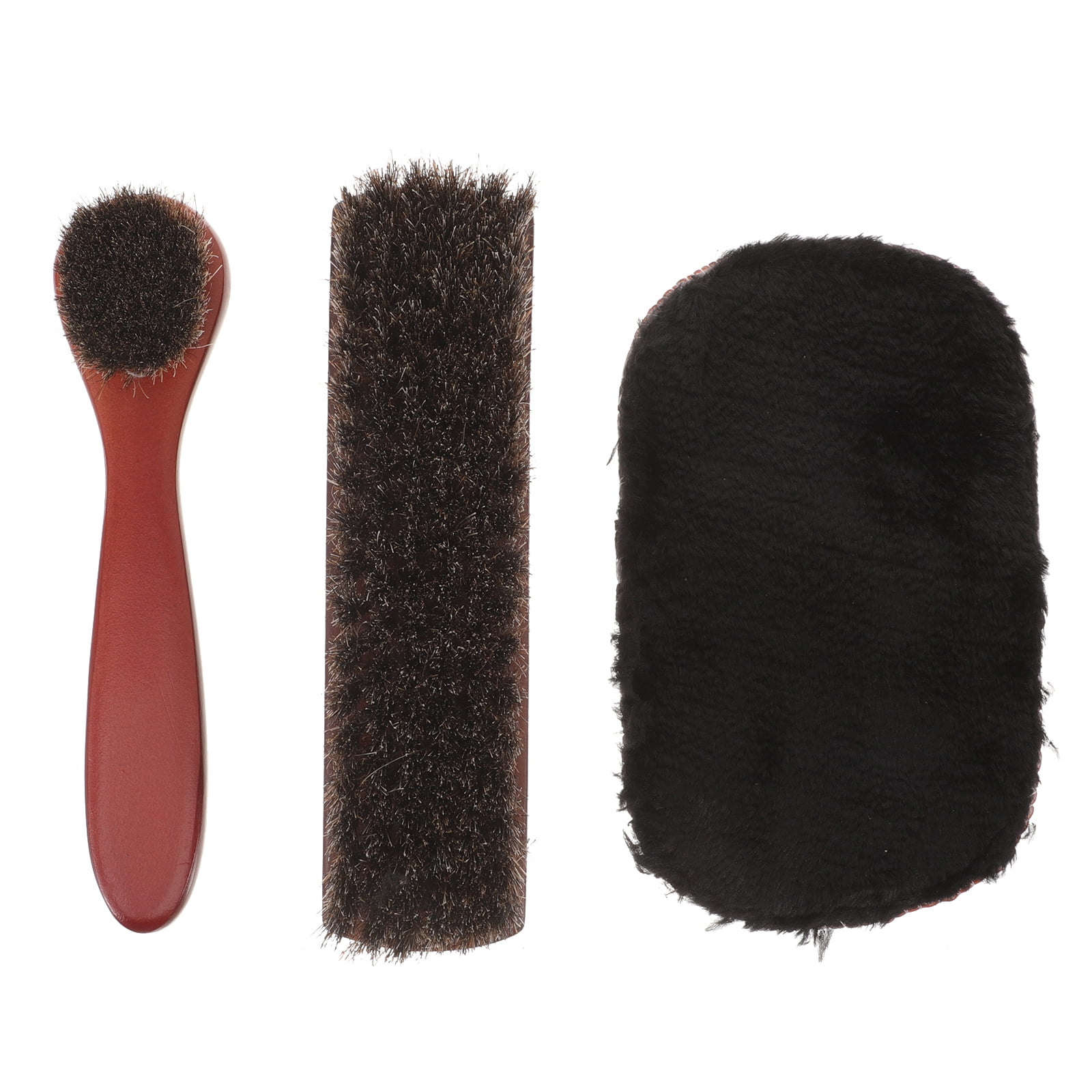 REACHISE 1 Set Horsehair Shine Shoes Brush Shoe Polish Brush Shoe ...