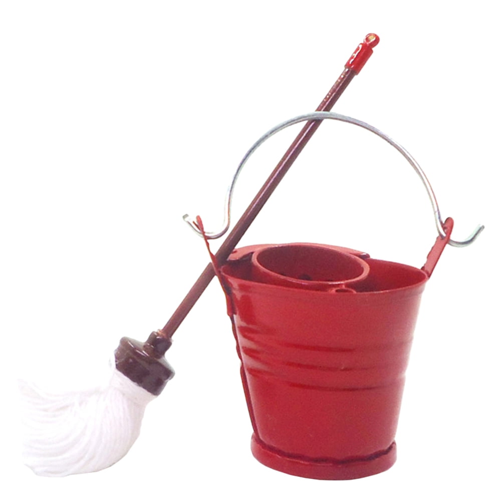 REACHISE 1 Set Mini House Mop Bucket Decor Mini Cleaning Tools ...