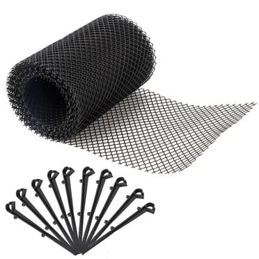 Frost King 6in. X 20ft. Black Plastic Mesh Gutter Guard - Walmart.com