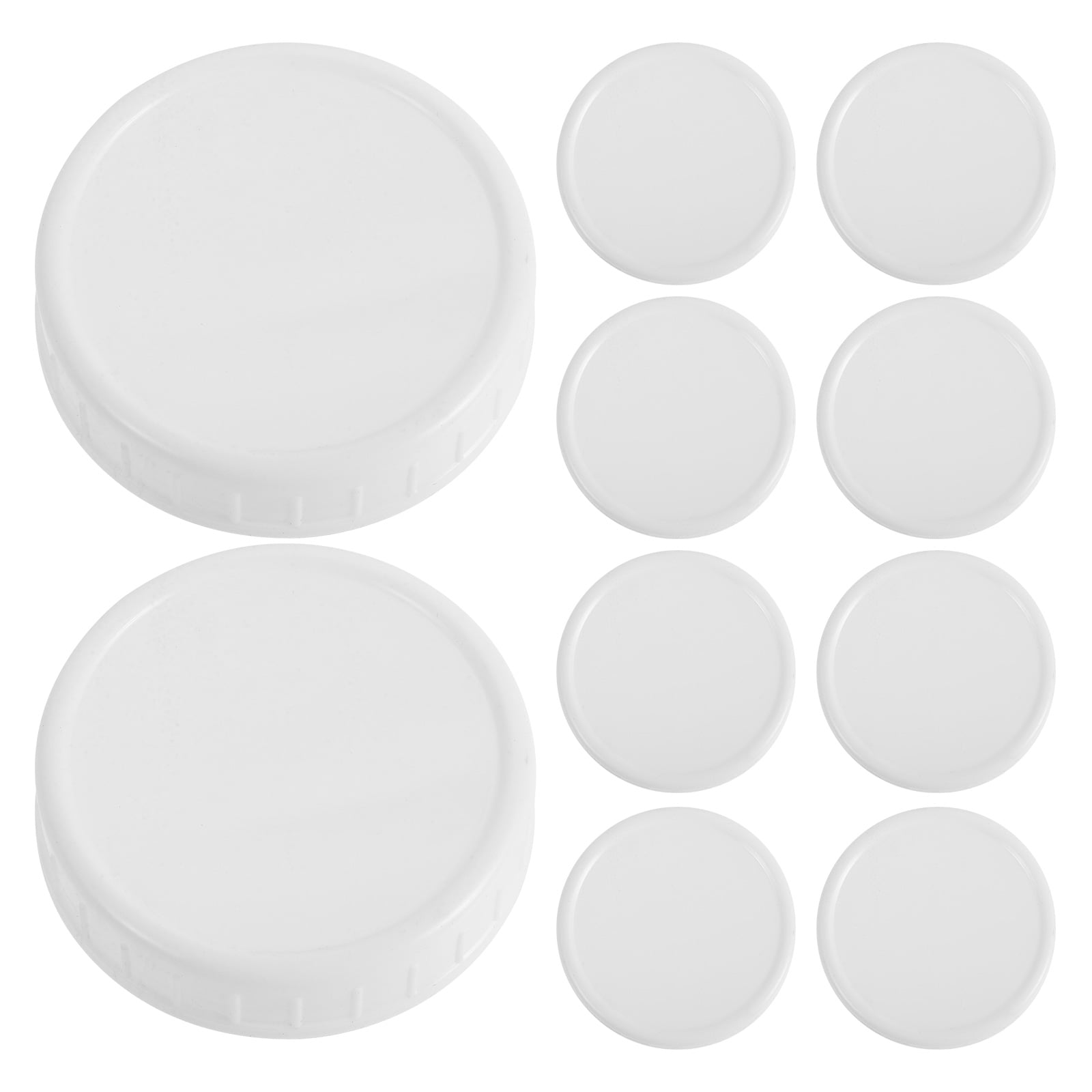 REACHISE 10 Pcs Reusable Jar Lids Plastic Covers with Silicone Seals ...