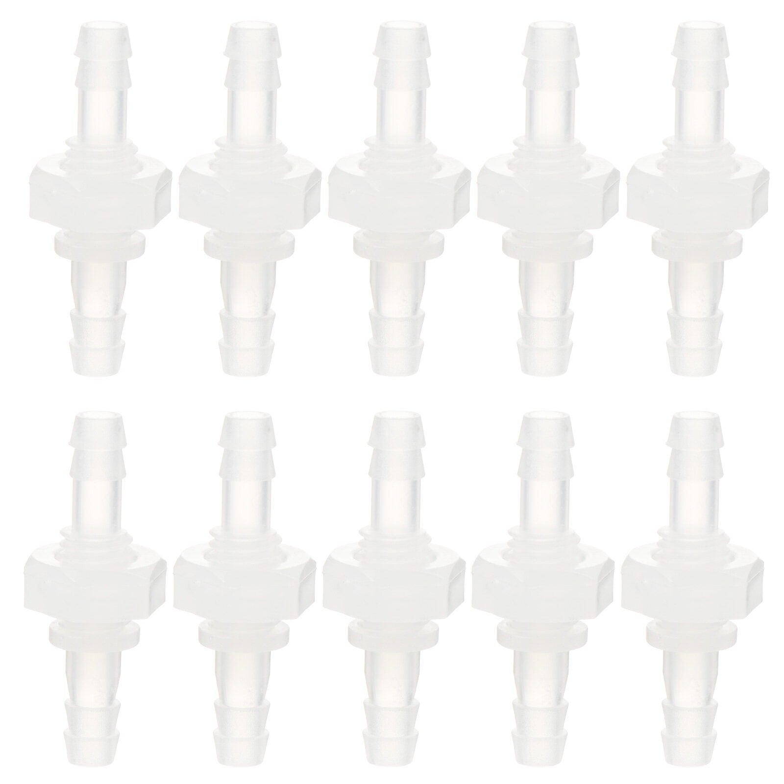 REACHISE 10pcs Hose Barb Thru-Bulk Bulkhead Fitting Plastic Hex ...