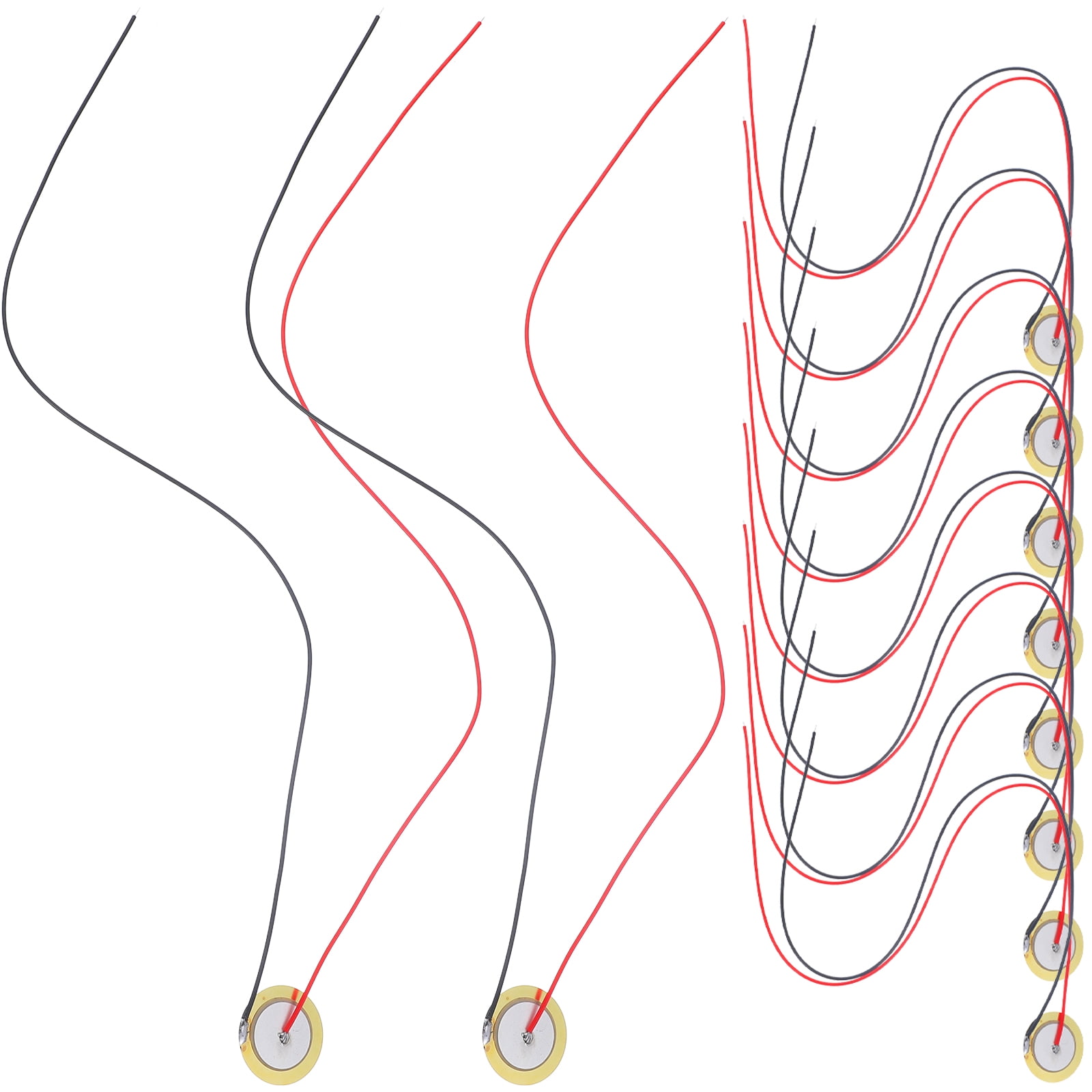 REACHISE 15pcs Piezo Disc Buzzer Brass Sheet Piezoelectric Chips Guitar ...