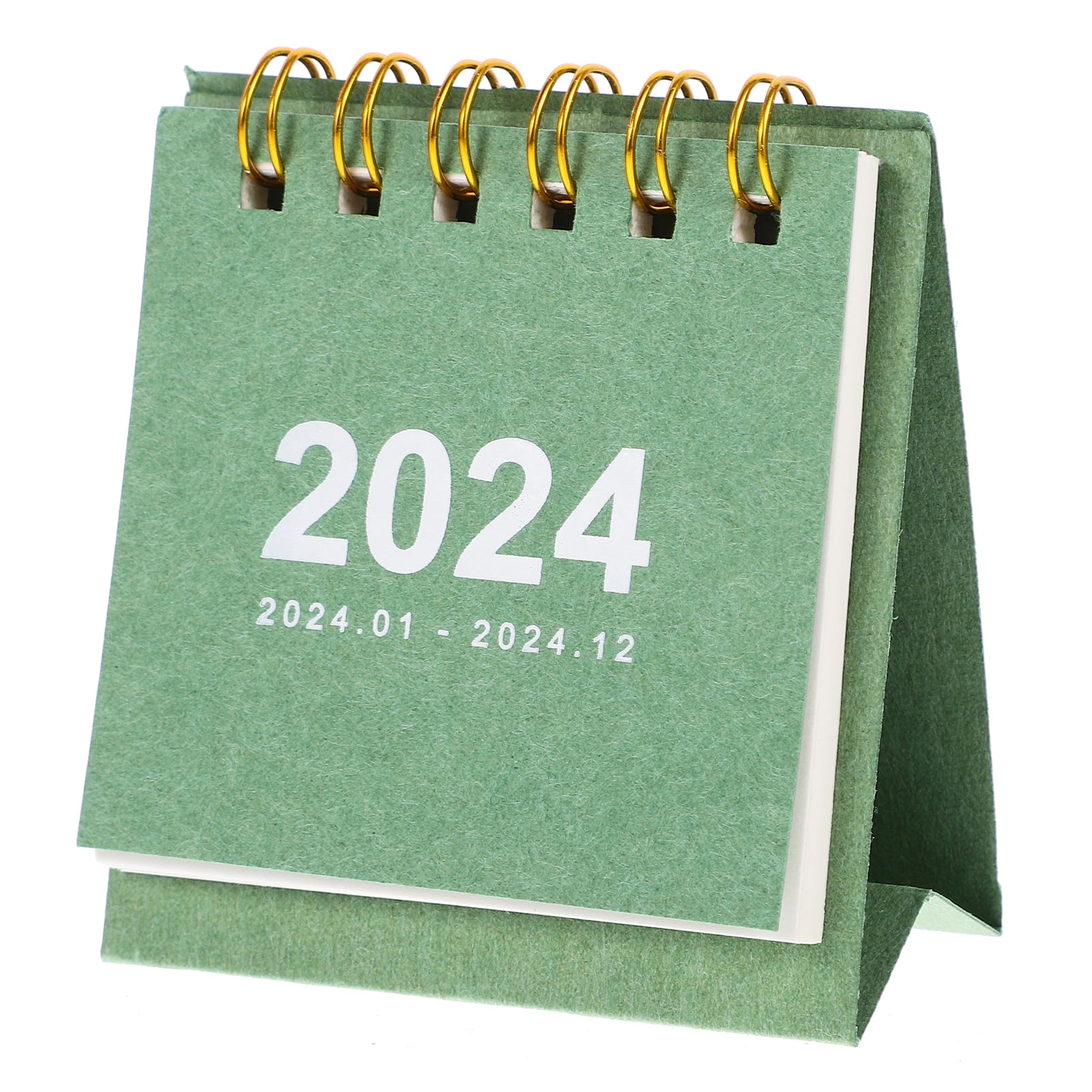 REACHISE 2024 Desk Calendar Mini Monthly Standing Office Green ...