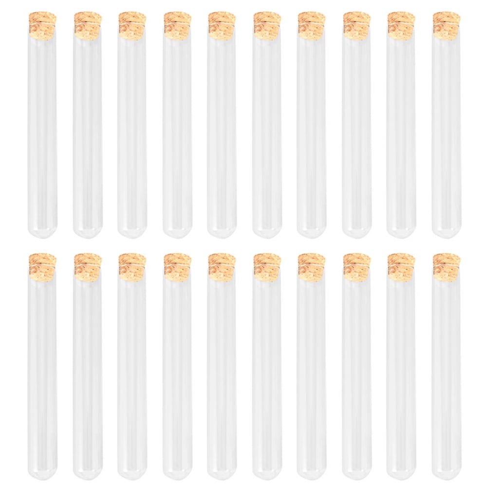 REACHISE 20Pcs Glass Vial Container Cork Stopper Glass Test Tubes for ...