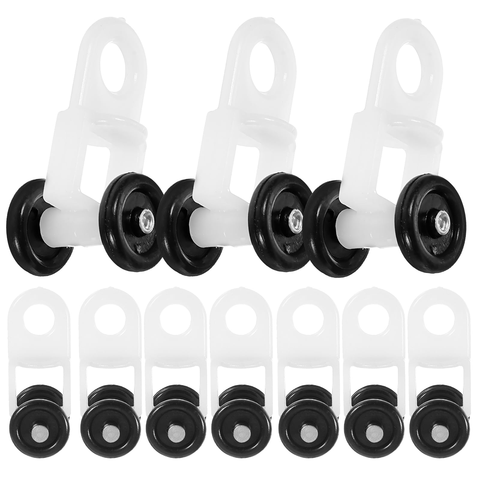 REACHISE 20pcs Ceiling Curtain Track Pulleys Curtain Track Rollers ...