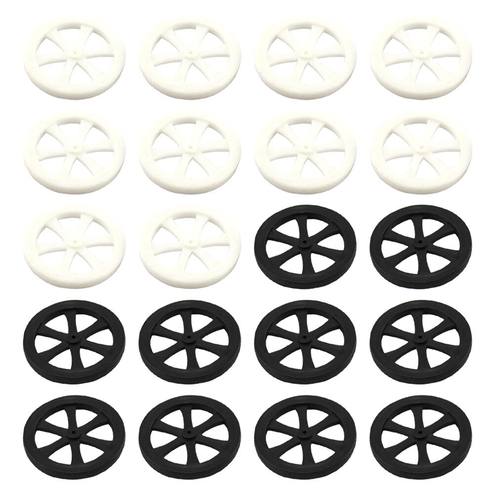 REACHISE 20pcs DIY Toys Car Wheels Plastic Wheel Model Car Model Wheel ...