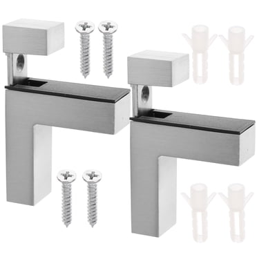 SUNALLY 6 Pack Heavy Duty Shelf Brackets, 6 inch Floating Wall Mount ...