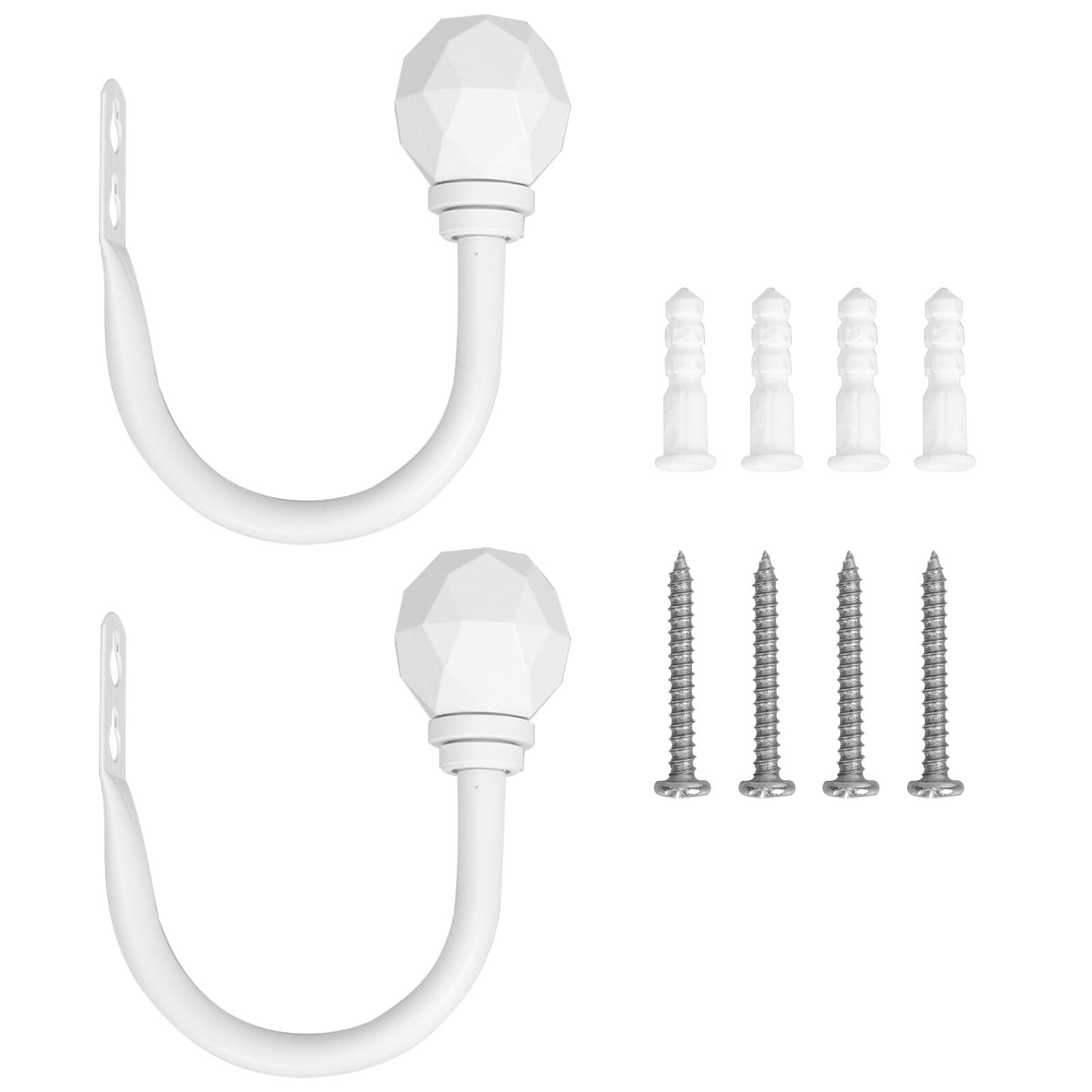 REACHISE 2pcs U-Shape Curtain Holdbacks Iron Curtain Hooks Wall Hooks ...