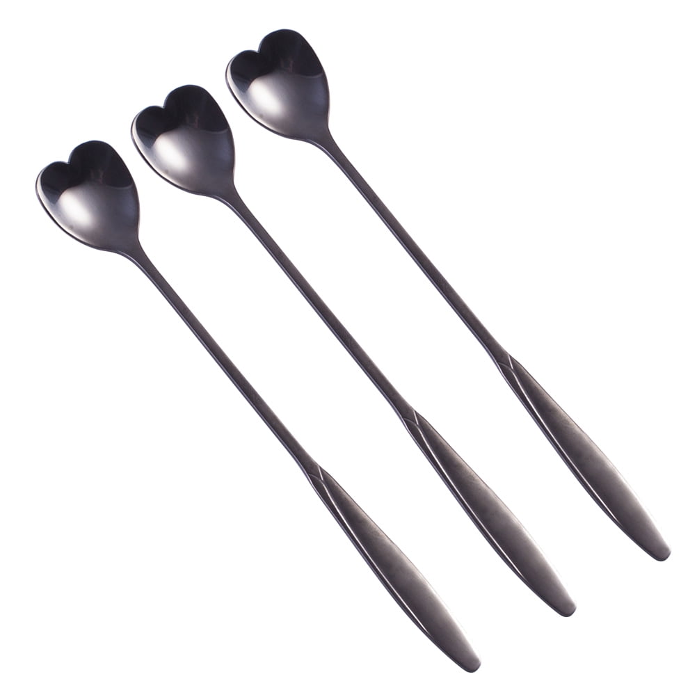 REACHISE 3 Pcs Stainless Steel Spoons Creative Long Handle Flower ...
