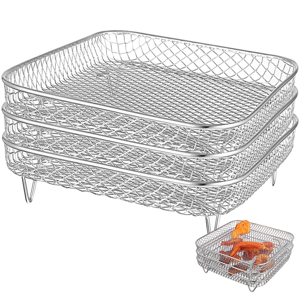 REACHISE 3Pcs Air Fryer Grilling Racks Stackable Stainless Steel ...