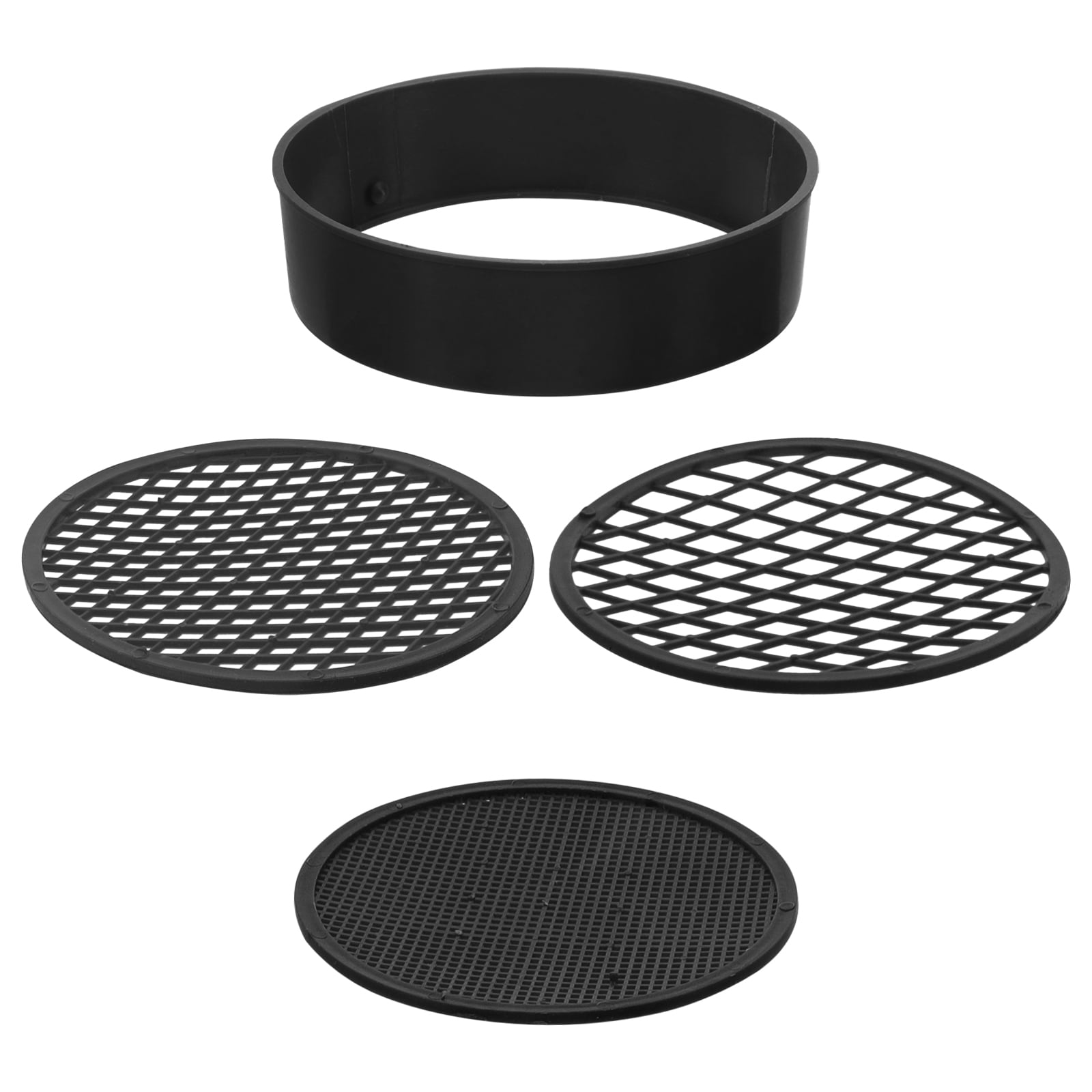 REACHISE Set of 3 Soil Sieves with Fine Mesh Sifting Pans for Gardening ...