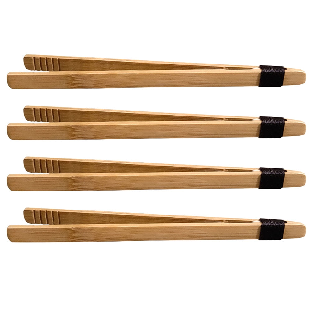 REACHISE 4 Mini Bamboo Tongs Tea Cup Clip Montessori Color Sorting Toys ...