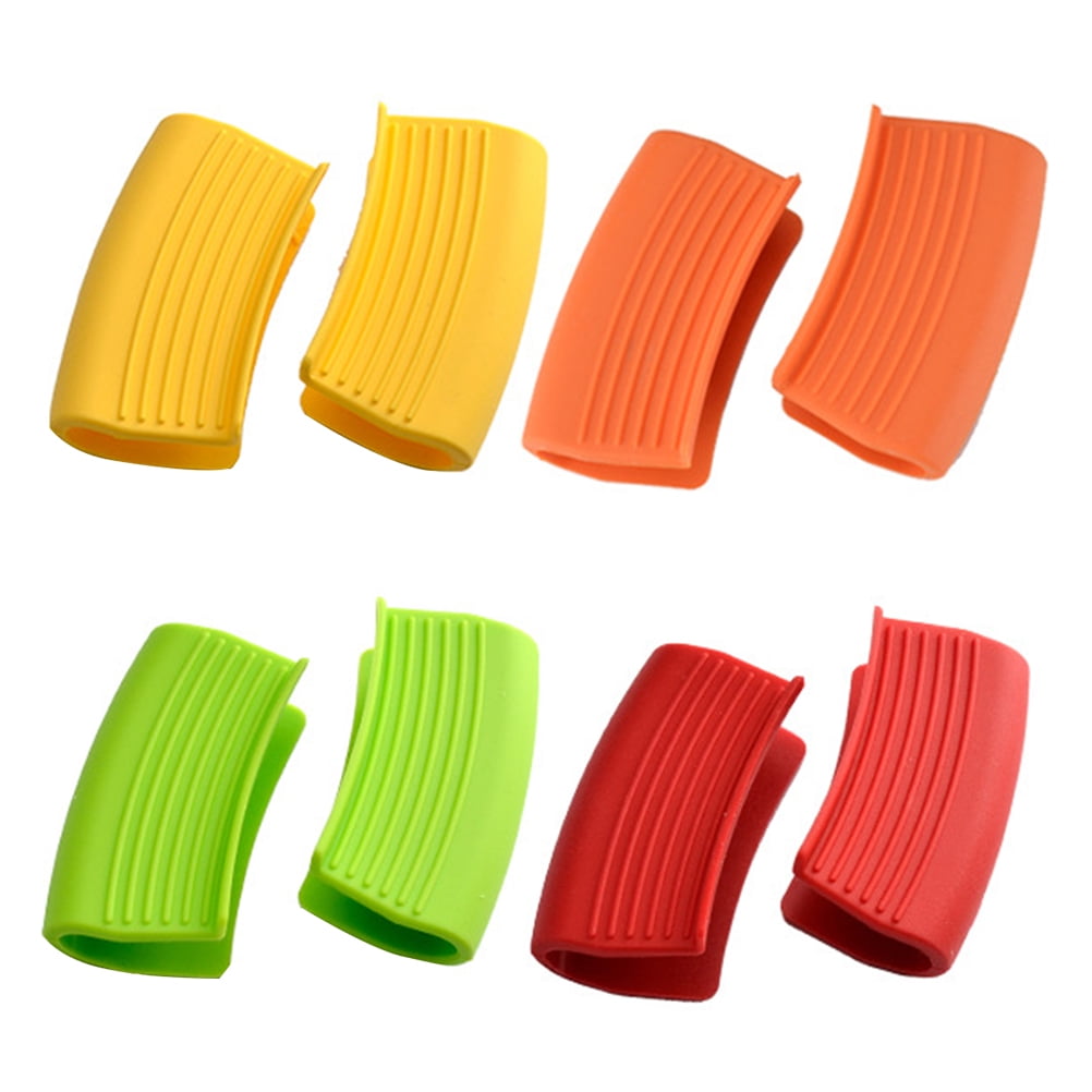 REACHISE 4 Pairs Silicone Hot Handle Holder for Cast Iron Pans ...