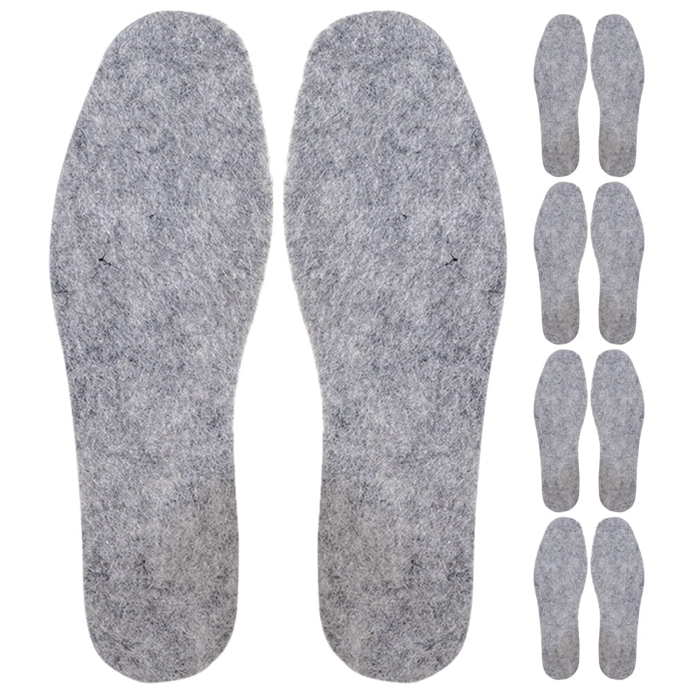 REACHISE 5 Pairs of Wool Shoe Insoles Warm Wool Insoles Boots Shoe Pads ...