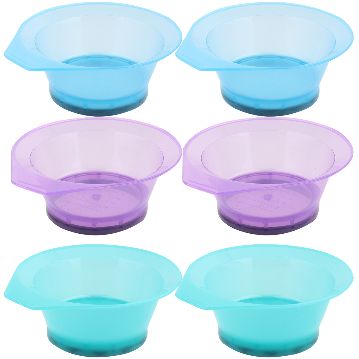REACHISE 6pcs Transparent Hairdressing Bowl DIY Hair Dye Bowl Hair ...