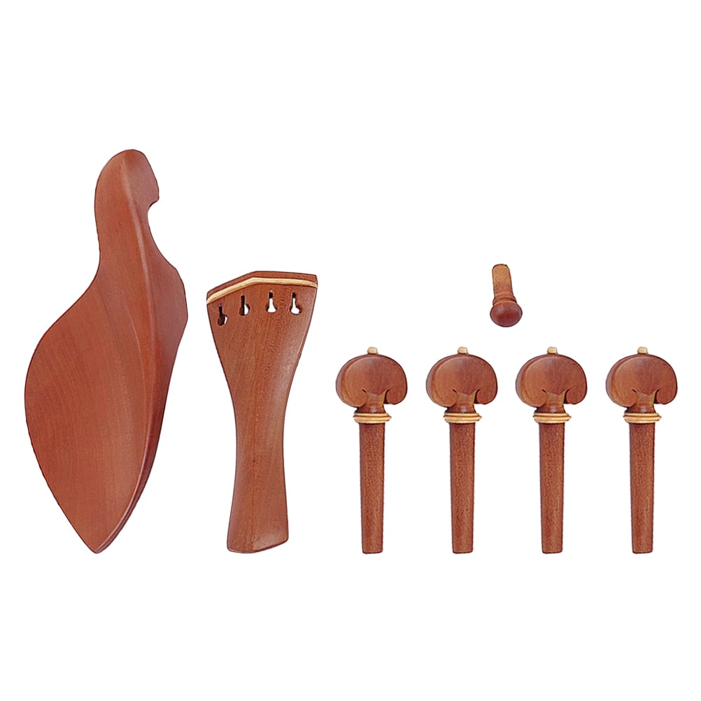 REACHISE 7pcs/set Jujube Wood Violin Parts Fine-Tuning Chin Rest ...