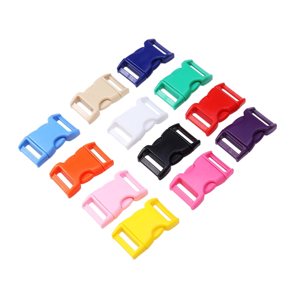 REACHISE 80pcs Plastic Strap Buckles Adjustable Multicolored Side ...