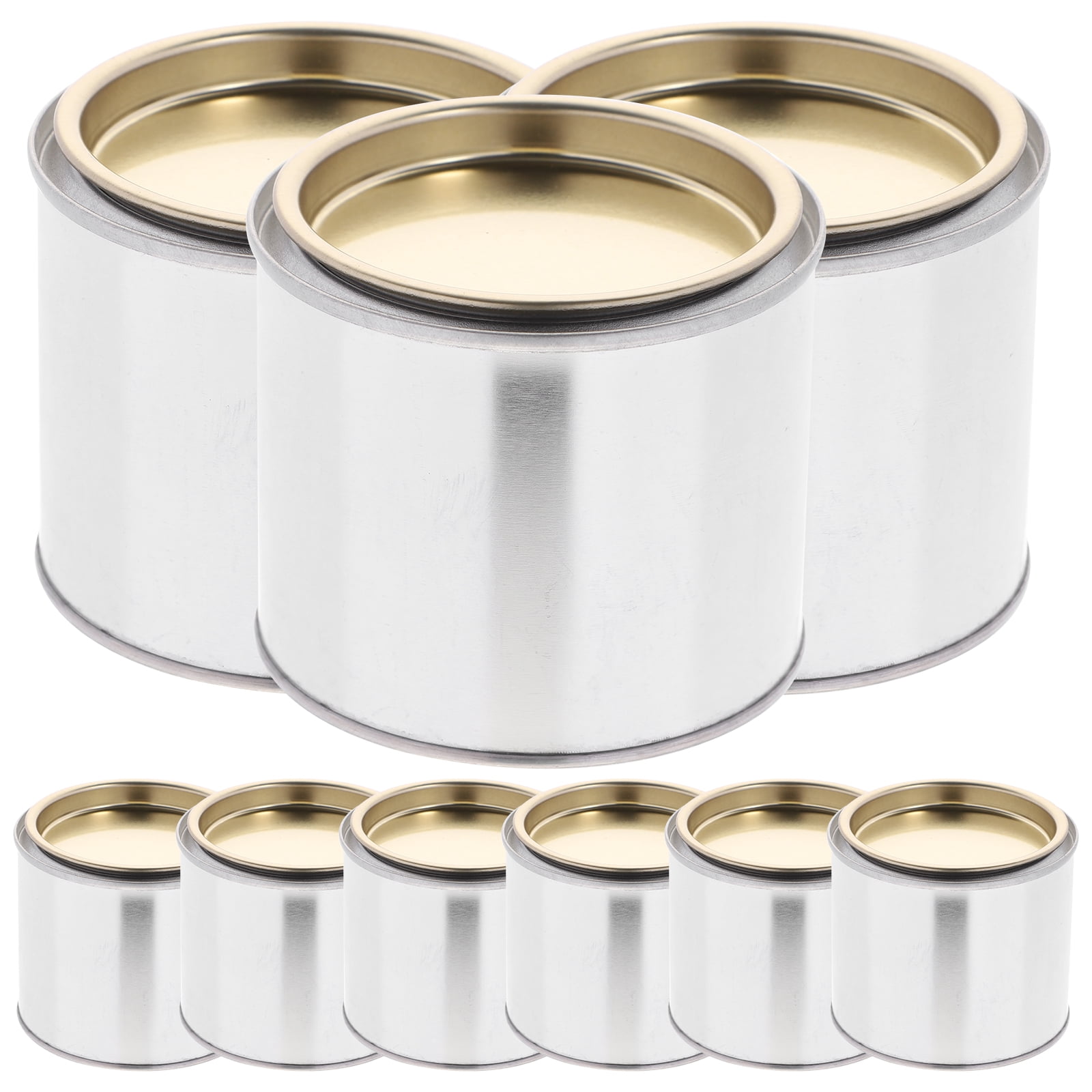 REACHISE 8PCS Paint Mixing Iron Can Round Metal Oil Paint Cans Portable ...