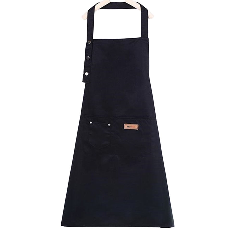 REACHISE Adjustable Waterproof Butcher Apron for Kitchen Work - Black ...