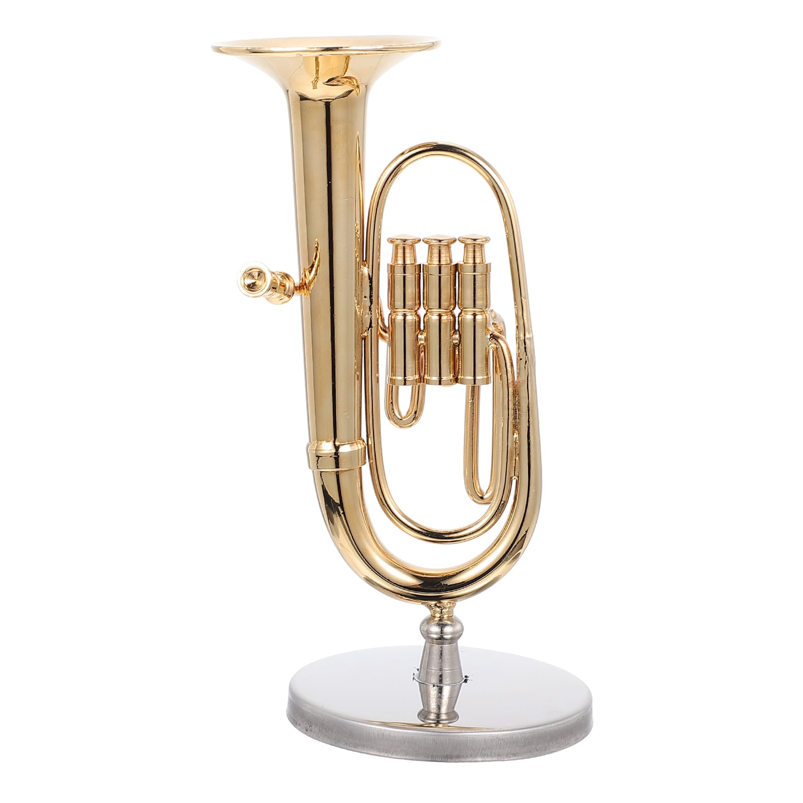 REACHISE Copper Mini Baritone Horn Model with Stand for Home/Office ...