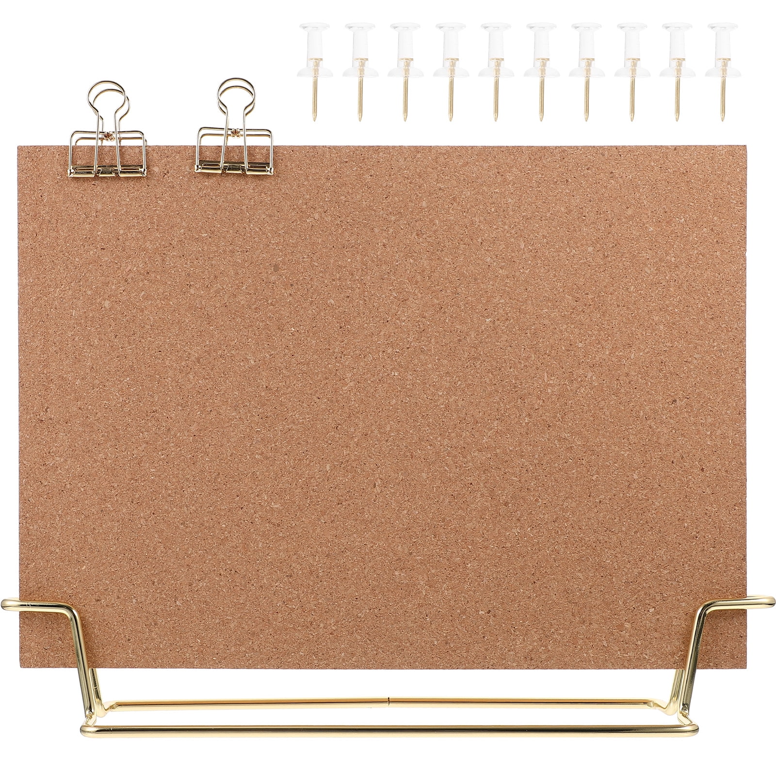 Reachise Desktop Cork Board With Stand Double Sided Memo Board For Home