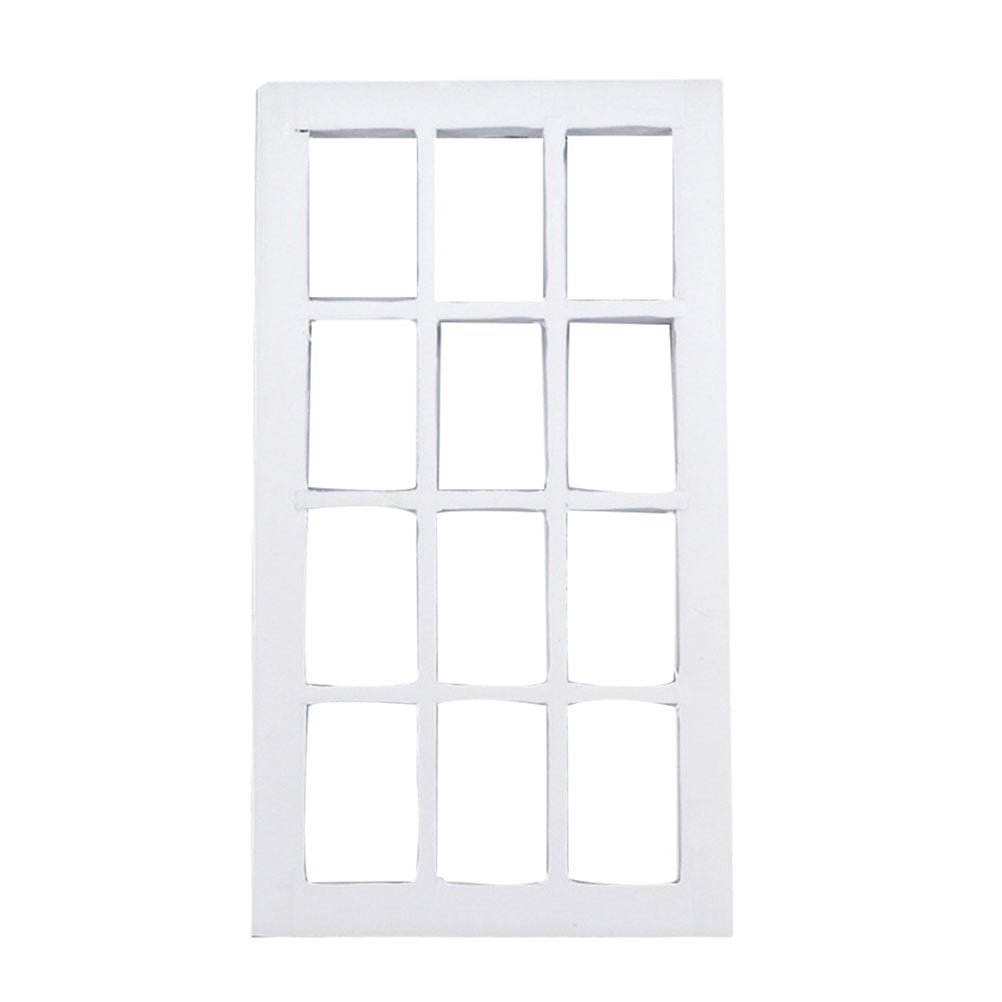 REACHISE Dollhouse Miniature Window 1:12 Scale Wooden with 12 Panes ...