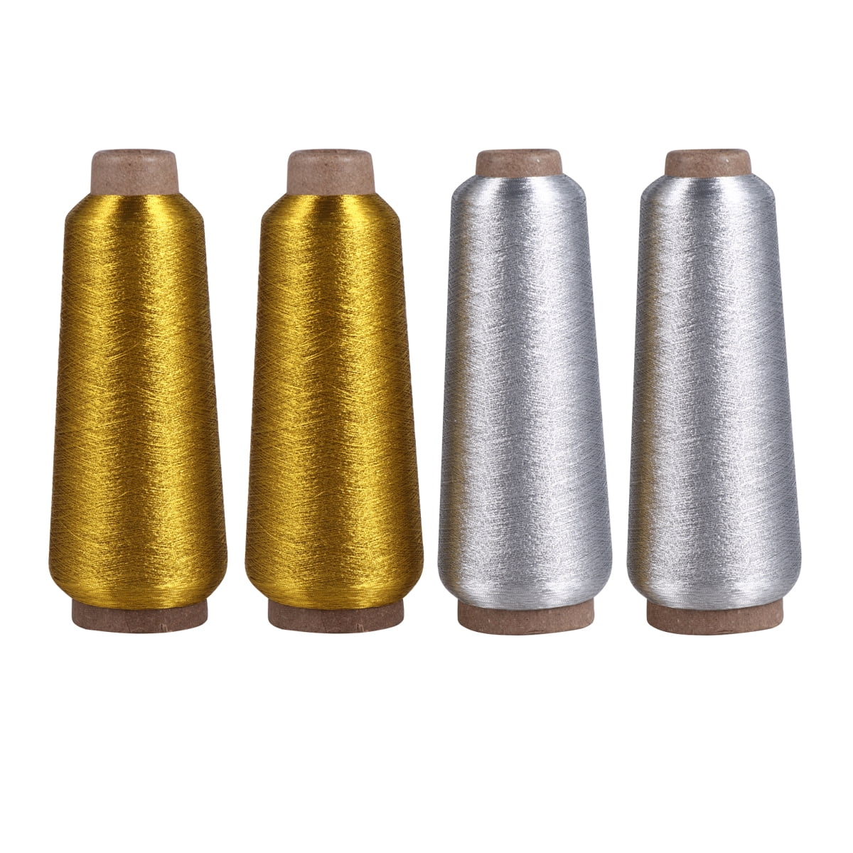 REACHISE Golden Silver Sewing Thread Metallic Embroidery Threads (4 ...