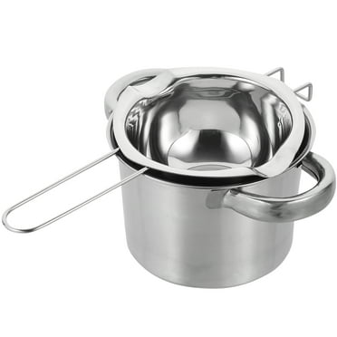 Cook N Home Double Boiler Pan, Stainless Steel, 2-Quart, with Glass Lid ...