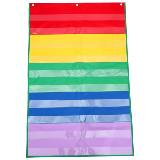 REACHISE Standard Pocket Chart Learning Cards Holder Teaching Aid ...