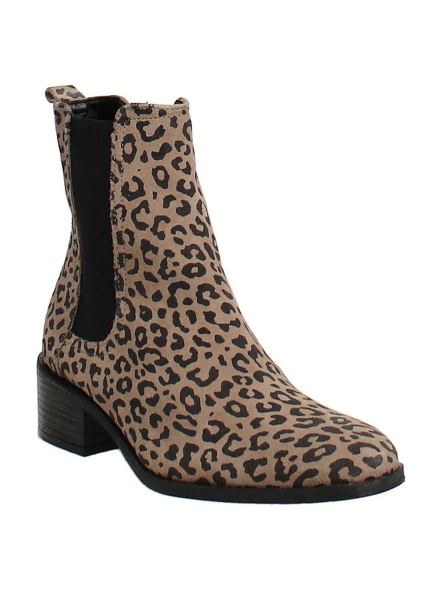 REACTION KENNETH COLE Womens Beige Leopard Print Chelsea Boot Cushioned ...