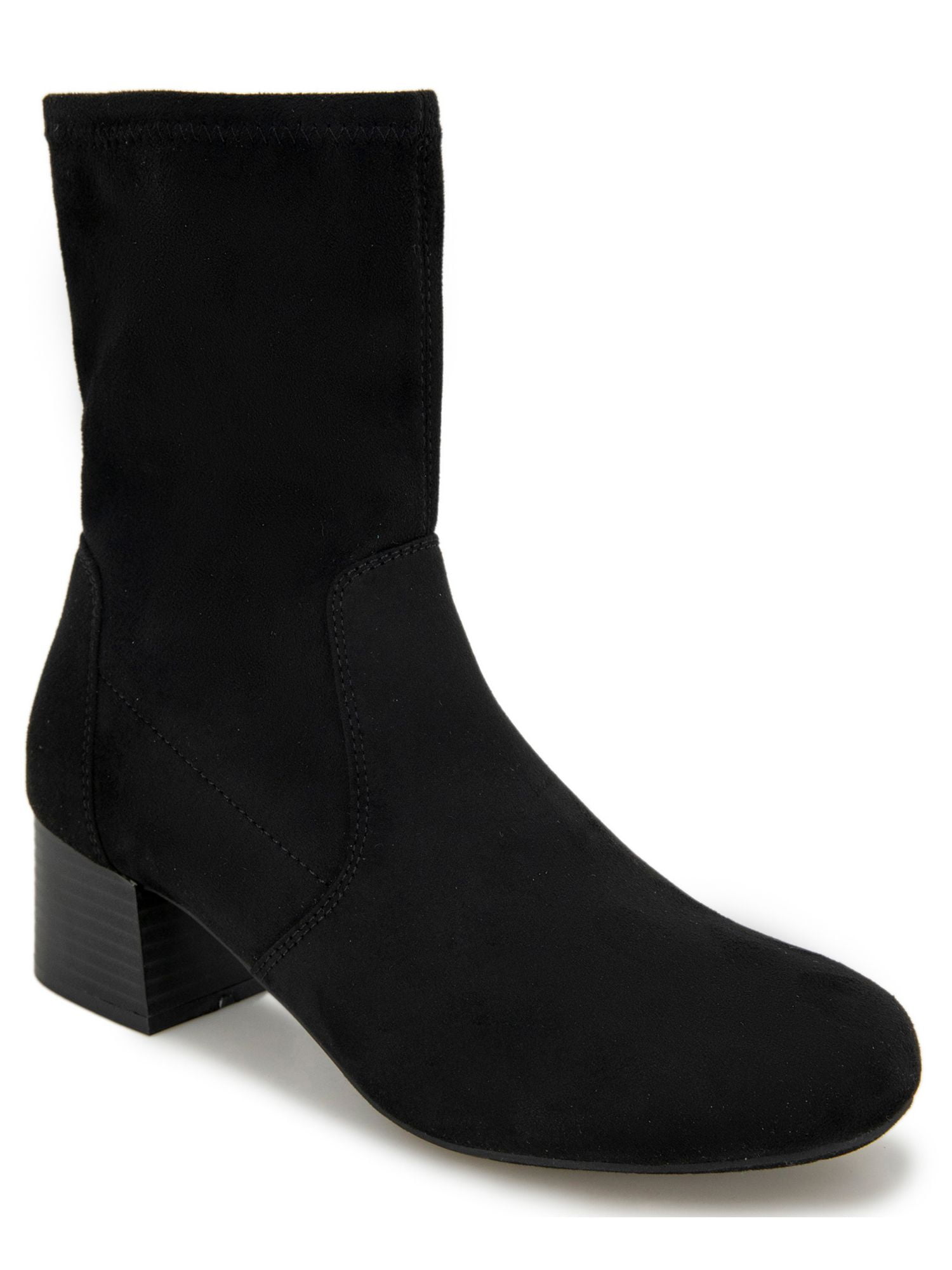 REACTION KENNETH COLE Womens Black Padded Road Round Toe Block Heel Zip ...