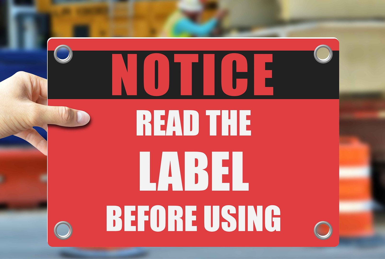 READ THE LABEL BEFORE USING | Warning Notice Caution Danger 3mm PVC ...