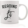 READING IS LIT Coffee Mug Great Gift Idea for Book Literature Lovers ...