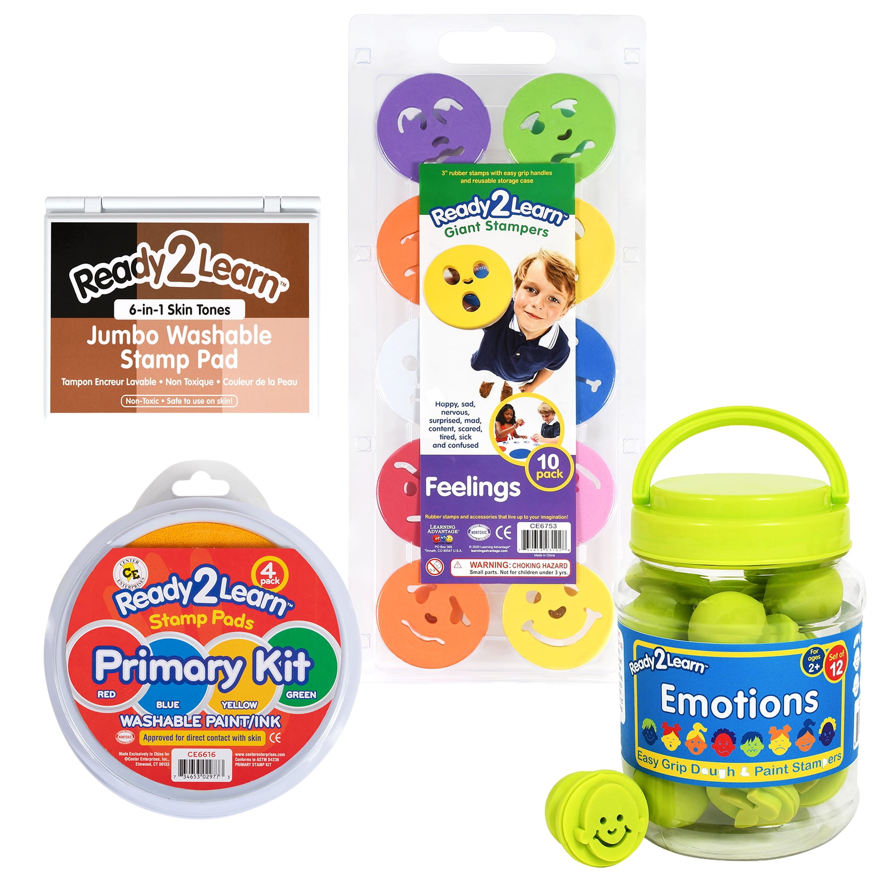 READY 2 LEARN Feelings & Emotions Stampers Set with Stamp Pads ...