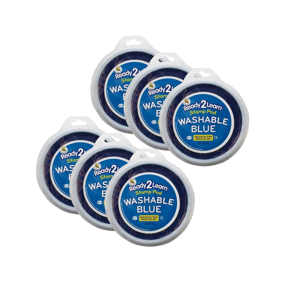 READY 2 LEARN Jumbo Circular Washable Stamp Pad - Blue - 5.75" dia ...