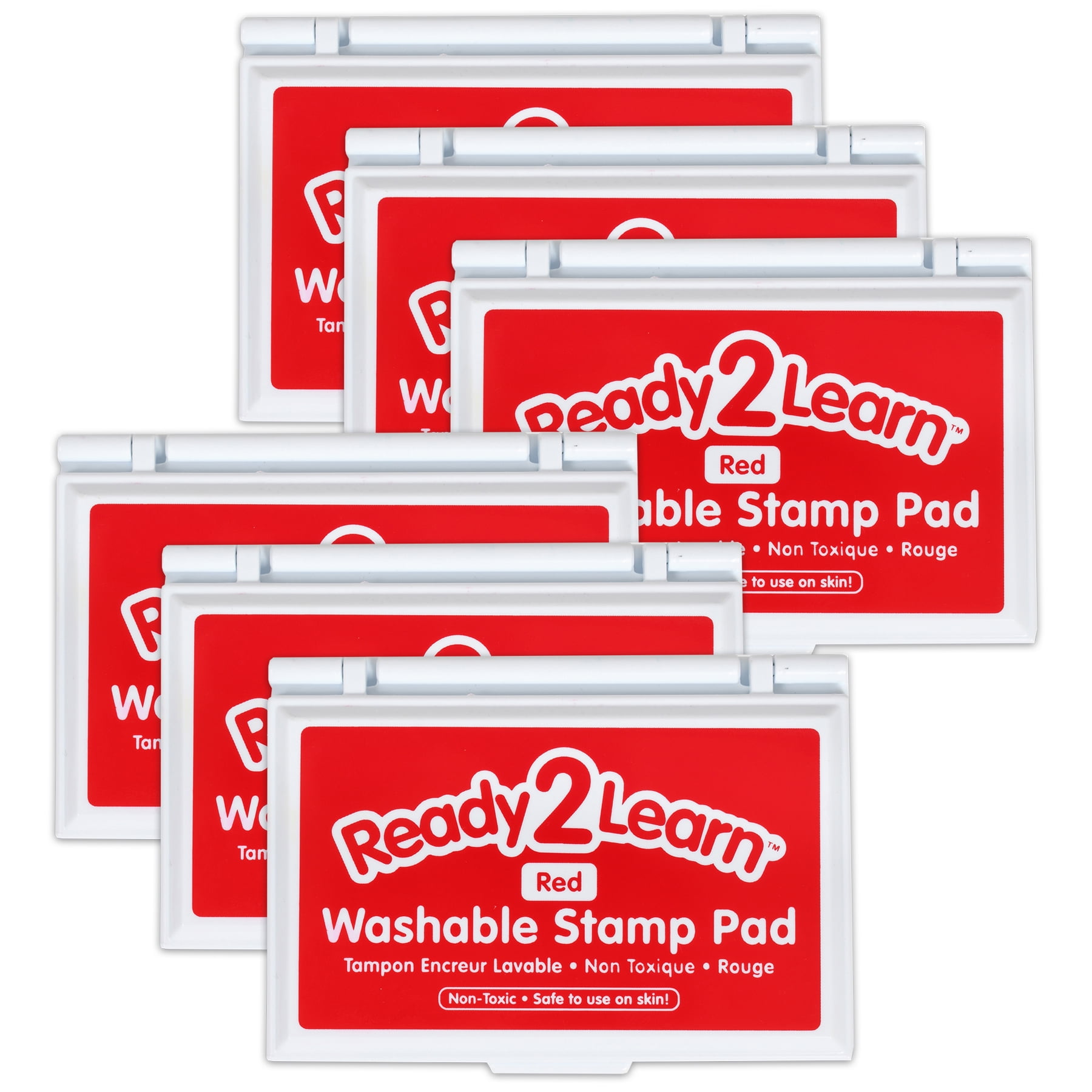 READY 2 LEARN Washable Stamp Pad - Red - Pack of 6 - Walmart Business ...