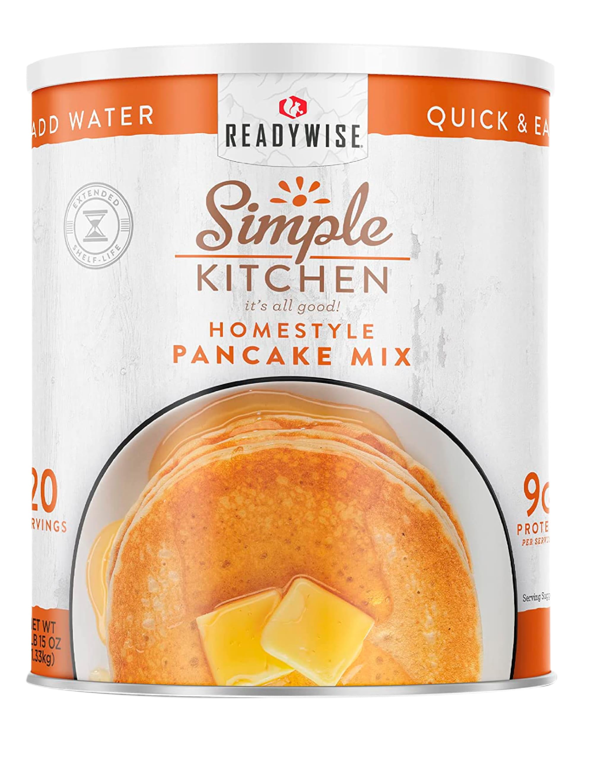 READYWISE - Simple Kitchen, BCA3 Pancake Mix, 20 Servings, Emergency ...