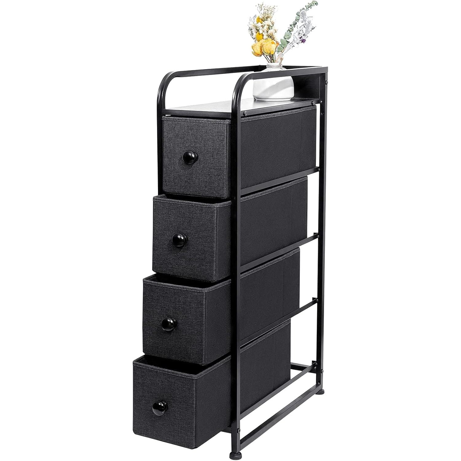 REAHOME 4 Drawer Narrow Dresser Storage 4 Tier Organizer Tower Unit ...