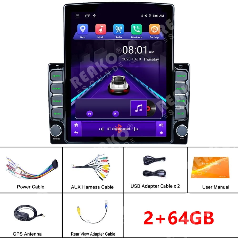 REAKOSOUND 9.7 inch For Tesla style Carplay android auto Car Android 2 ...