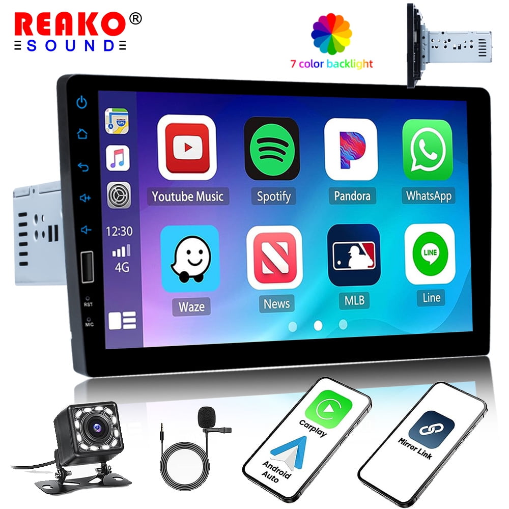 Single Din Car Stereo with Apple Carplay Android Auto Car Radio 9 Inch ...